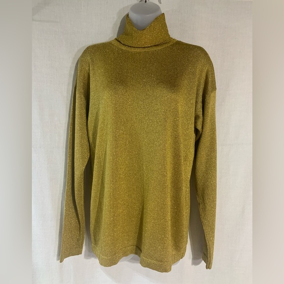 Ellen Tracy | Sweaters | Linda Allard Ellen Tracy Gold Metallic ...